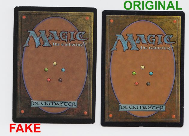 Cardbacks - Detecting The Fakes
